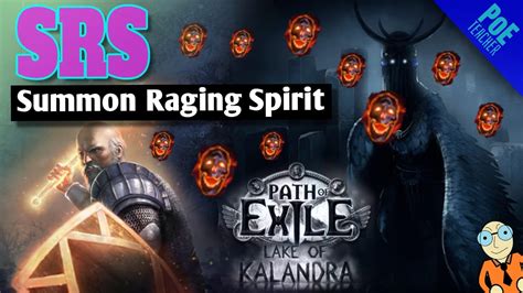 Path Of Exile Summon Raging Spirit SRS Build Guardian Templar In