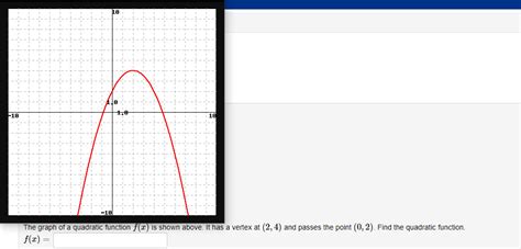 solved the graph of a quadratic function f x is shown