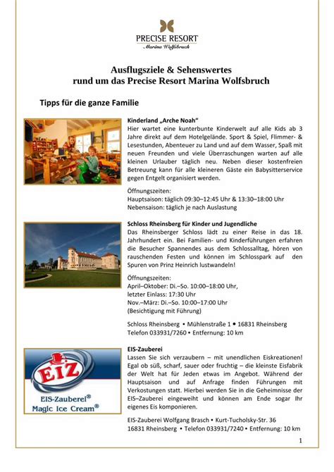 PDF Ausflugsziele Sehenswertes Rund Um Das Precise Resort 1