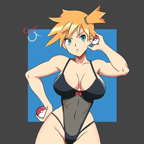 Rule 34 1girls Alternate Breast Size Big Breasts Female Female Only Kasumi Pokemon Lingerie