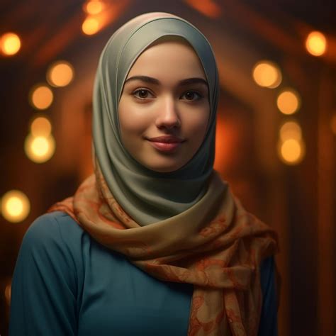 Premium AI Image Photo Beautiful Woman Wearing Hijab