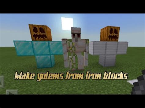 Make Easy Golems From Iron Blocks In Minecraft YouTube