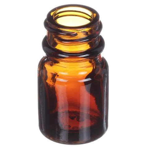 6cc Amber Wide Mouth Round Glass Bottle 20 405 Neck Manufactory