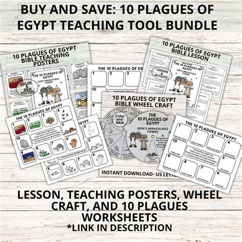 Ten Plagues Of Egypt Bible Activity Sheets Exodus Sunday School Lesson