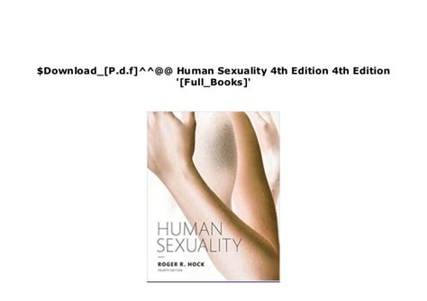 Pdf Library Human Sexuality 4th Edition 4th Edition Read Online