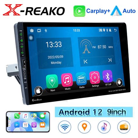 X REAKO Android 12 Car Radio CarPlay For Universal Car With GPS 1DIN 9
