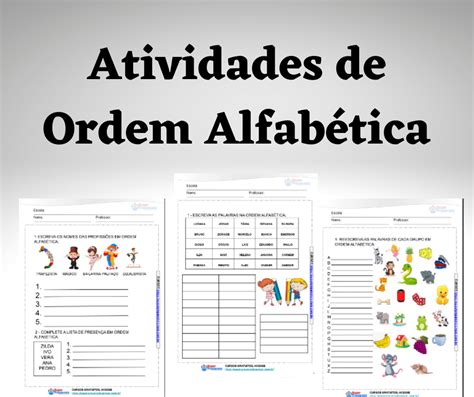 Atividades De Ordem Alfabetica Mestre Do Saber Atividades De C