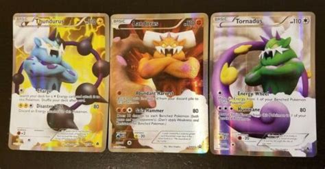 FULL ART SET Thundurus Landorus Tornadus ULTRA RARE 97 98 BW43 Holo