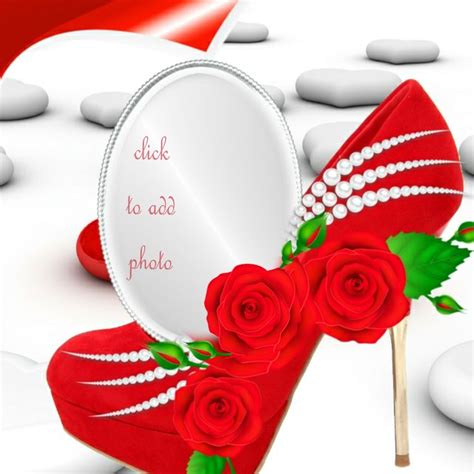 Briggie S I Love You Frame Red High Heeled Shoe Wall Decor