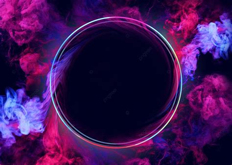 Swirl Round Neon Colorful Smoke Background Color Smoke Neon Lights
