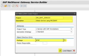 OData Service Using RFC Or BAPI In SAP Netweaver Gateway