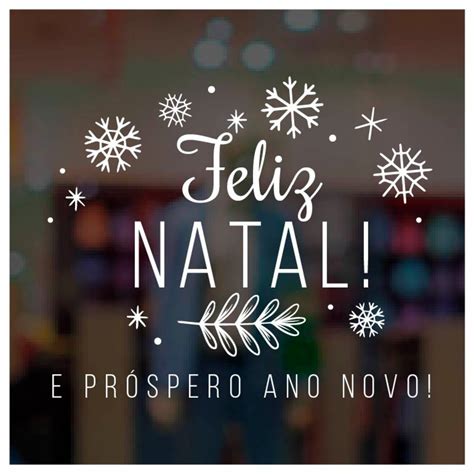 Adesivo De Vitrine Natal Feliz Ano E Prospero Ano Novo Elo