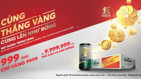 Bia Sài Gòn Lager Trúng Thưởng 2023 Nồng Độ Gấp Đôi Hương Vị Vượt Trội