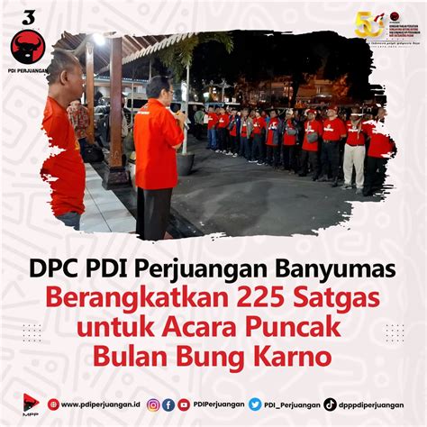 PDI Perjuangan On Twitter DPC PDI Perjuangan Banyumas Berangkatkan