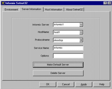 Informix New Database Connection Defined Csdn