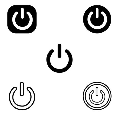 El N De Encendido Y Apagado Establece El Icono De Encendido E