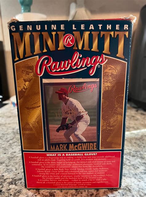 Rawlings Mark Mcgwire Genuine Leather Mini Mitt Glove In Box Etsy