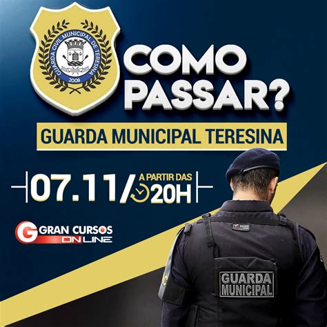 Concurso Guarda Municipal Teresina como passar Confira HOJE às 20h