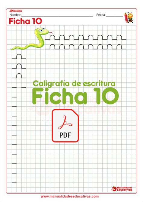 Ficha 10 Caligrafía para mejorar la escritura