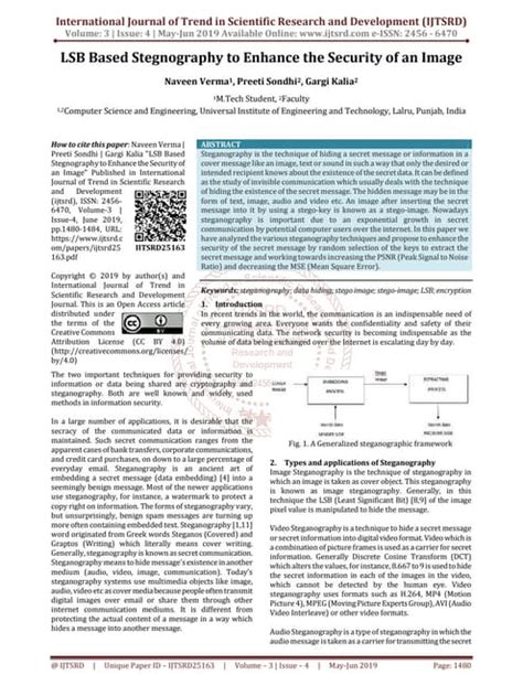 lsb based stegnography to enhance the security of an image pdf