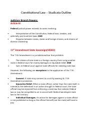 Constitutional Law I Studicata Outline Docx Constitutional Law