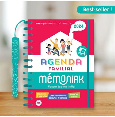 Agenda familial Mémoniak sept 2023 déc 2024