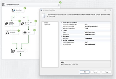 ssis file task not executing stack overflow