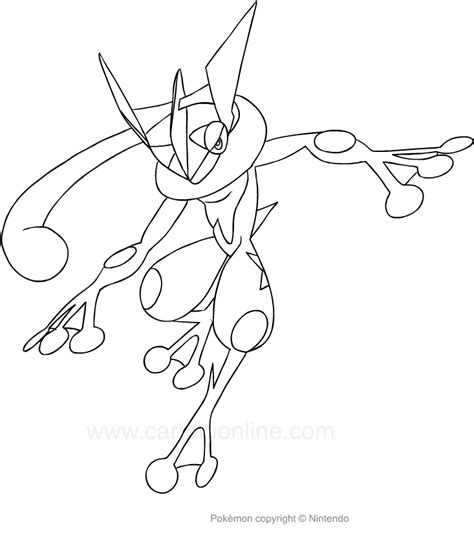 Desenho De Greninja Dos Pokemon Para Colorir