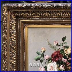 Huile Sur Toile Blog Archive Tableau Ancien Huile Bouquet De Fleurs