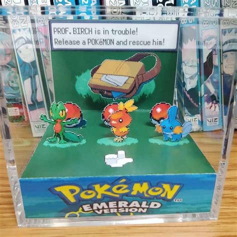 Emerald Starters Treecko Torchic Mudkip Pok Mon D Diorama Cube