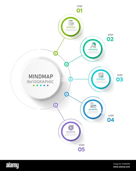 Infographic Template For Business 6 Steps Modern Mindmap Diagram With