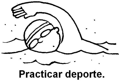 Dibujos de natación para descargar imprimir y pintar Colorear imágenes