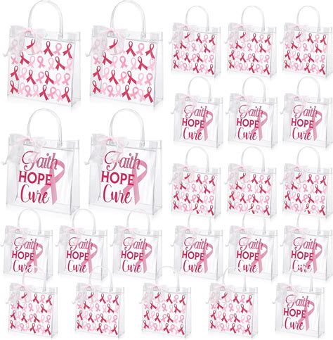 Amazon Capoda Pcs Breast Cancer Clear Pvc Gift Bags With