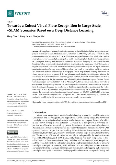 pdf towards a robust visual place recognition in large scale vslam scenarios based on a deep