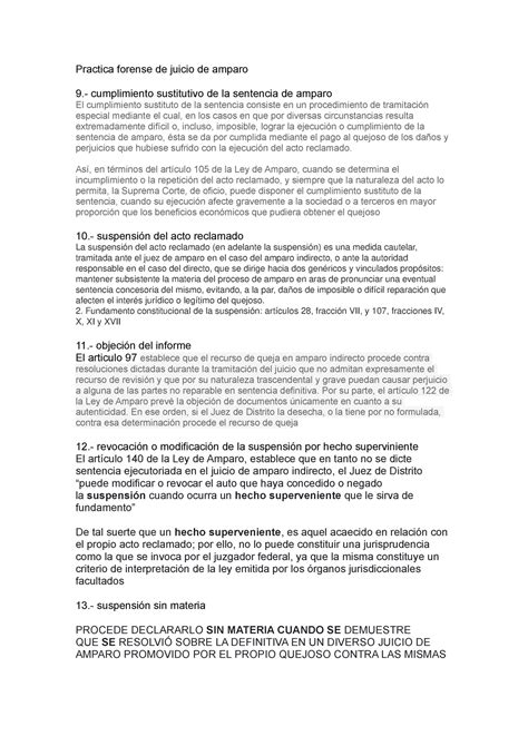 Practica Forense De Juicio De Amparo Noveno Cuatrimetres Unidad 4