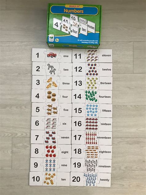 The Learning Journey Match It Puzzles Numbers Spelling Hobbies