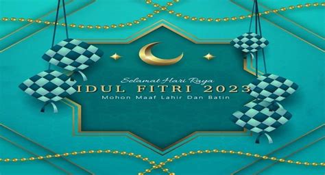 10 DESAIN Kartu Ucapan Selamat Idul Fitri 2023 CDR PNG Terbaru Lengkap