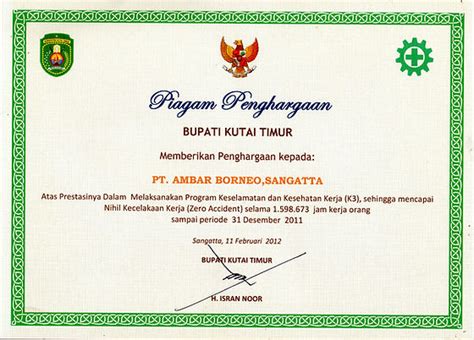 Contoh Piagam Penghargaan Pemateri
