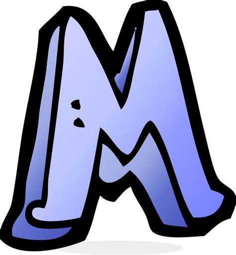 Caricatura Letra M Vector En Vecteezy