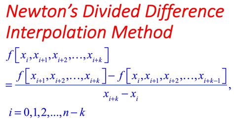 newton s divided difference formula for function interpolation and forward difference formula