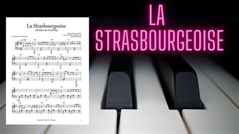 La Strasbourgeoise Piano Partition YouTube