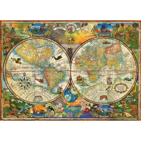 Puzzle 2000 pièces SCHMIDT Planisphère Voyage et cartes Adulte