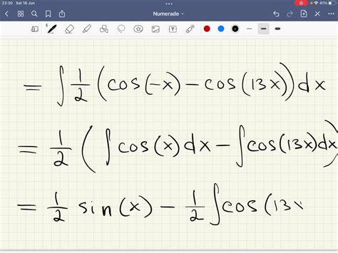 solved use the table of integrals to evaluate the following integral sin 6x sin 7x dx