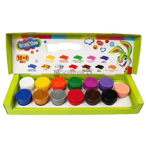 Farby plakatowe 20 ml Bambino 13 kolorów 12 1 Gratis