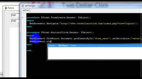 Delphi Set Action To Button And Text To Textbox YouTube