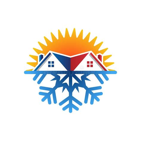 Heating Cooling HVAC Electrical Plumbing Equipment And Service Emblem