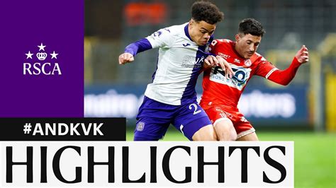 HIGHLIGHTS RSC Anderlecht KV Kortrijk 2023 2024 YouTube