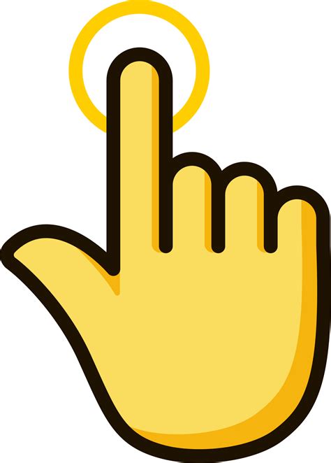Hacer Clic Dedo Icono Emoji Pegatina 28727876 PNG