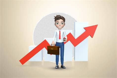 Representación 3d concepto de crecimiento financiero tablero con el