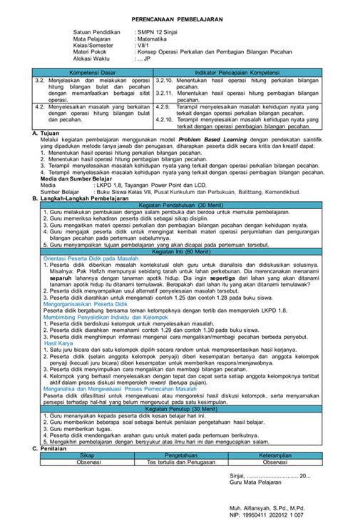 Bab I 8 Operasi Perkalian Dan Pembagian Bilangan Pecahan PDF